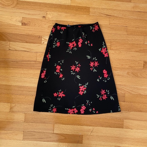 jonathan martin | Skirts | Above The Knee Black Floral Skirt | Poshmark